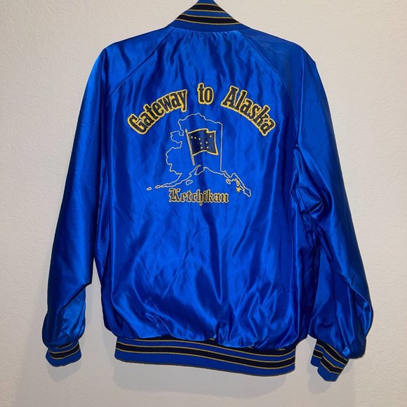 Jackets & Coats | Vintage Bomber Jacket 9s Mens Gateway To Alaska ...